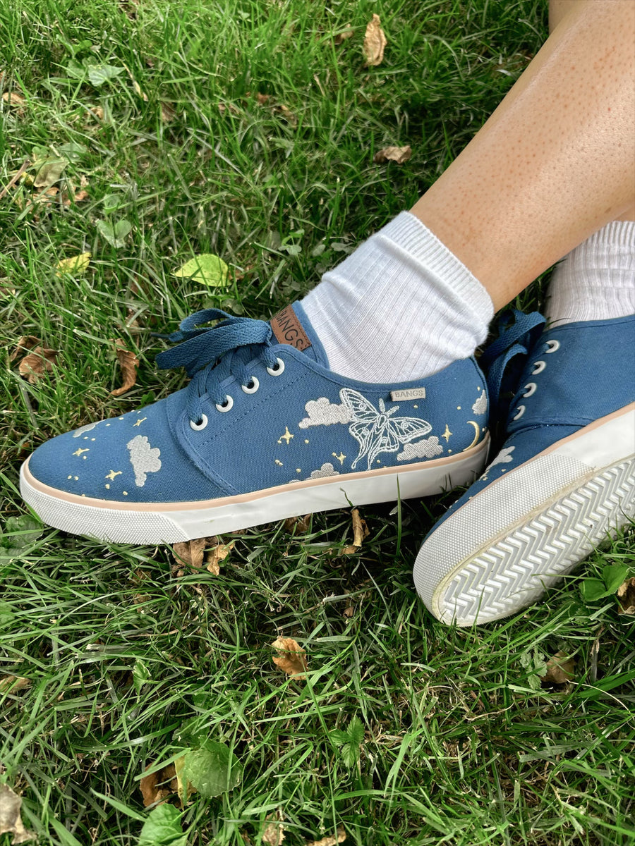 Enchanted Skylight Low Top Sneakers | BANGS Shoes | Embroidered Canvas