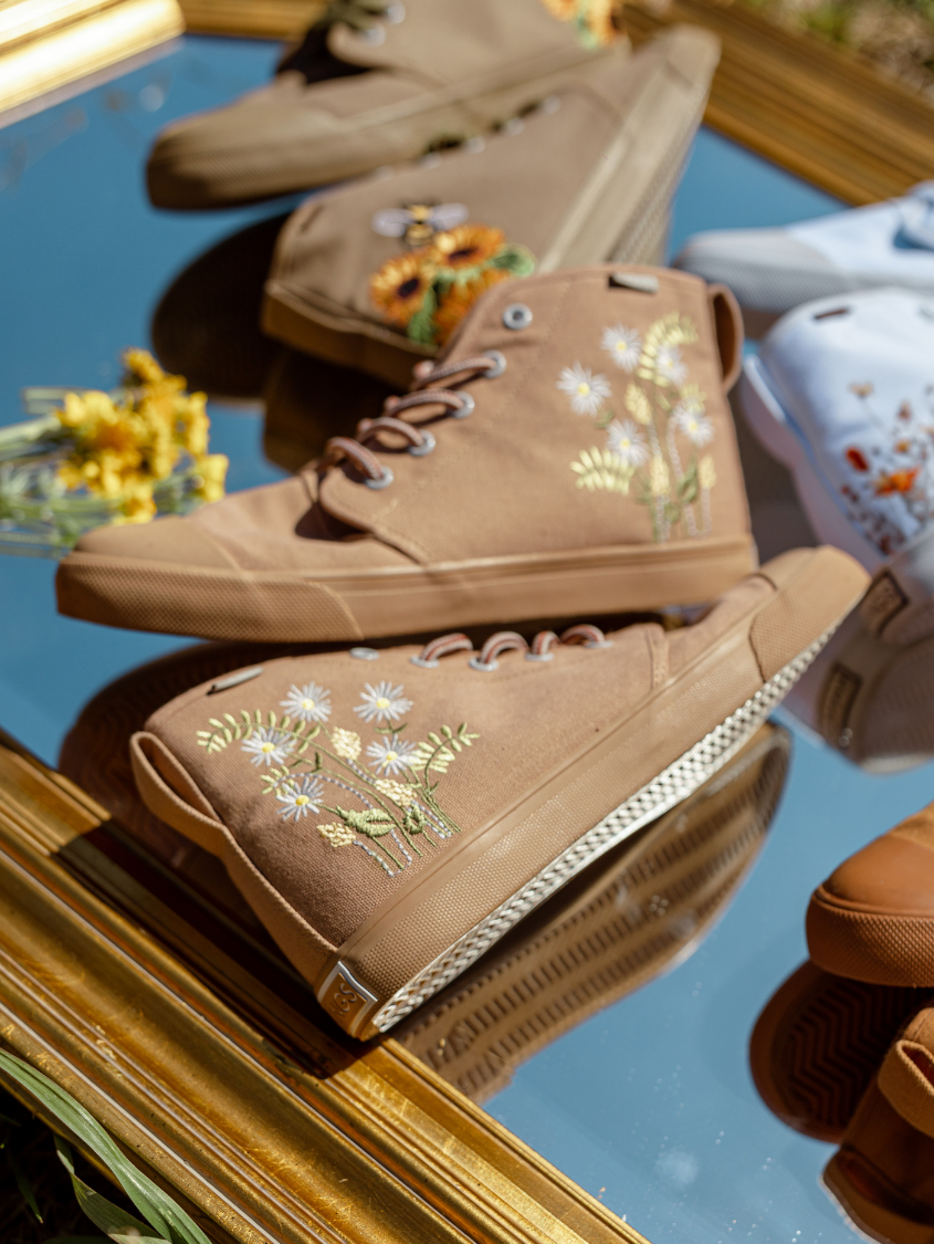 Boone High Top Sneakers | BANGS Shoes | Embroidered Canvas